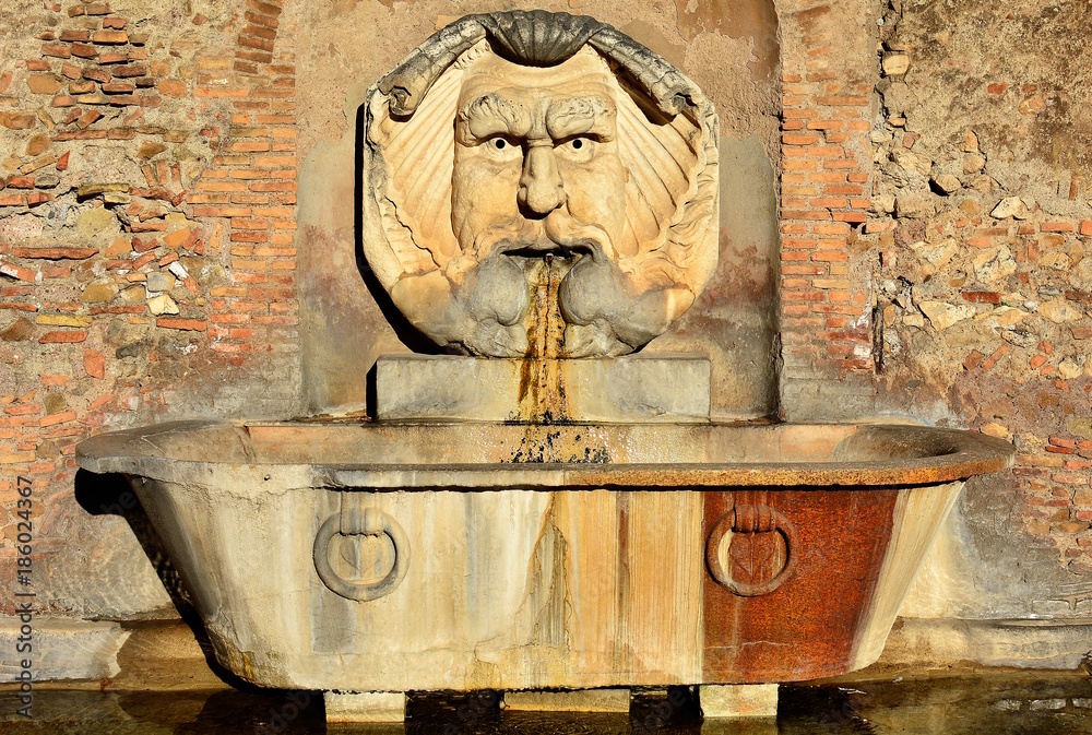 Beautiful fountain in orange gardens in Rome, Italy. Is this wonderful ...