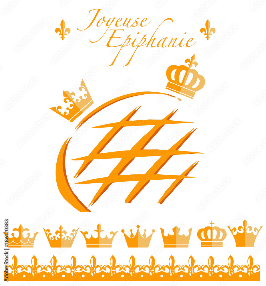 Vector de Stock Logo galette des rois et épiphanie moderne | Adobe Stock