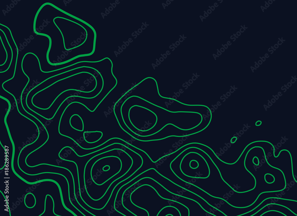 green topographic map lines vector background Stock Vector | Adobe Stock