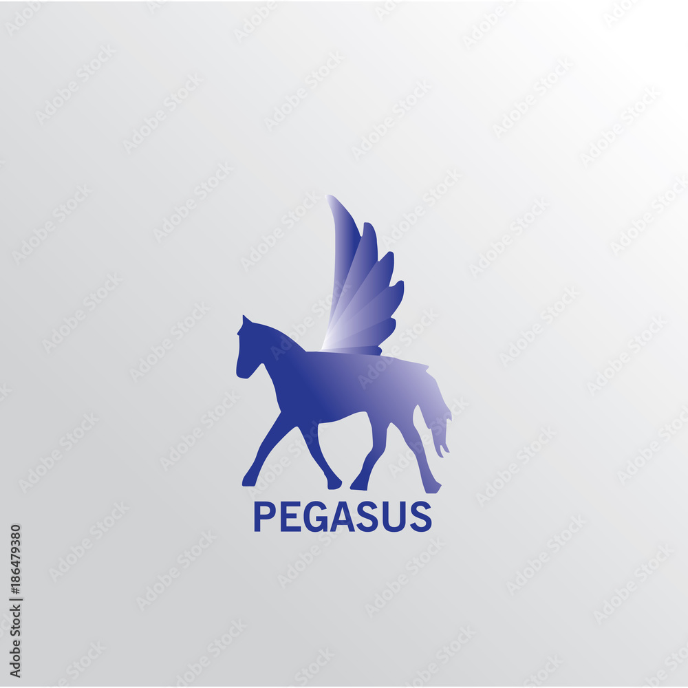 Pegasus Logo Vector Template Design Stock Vector | Adobe Stock