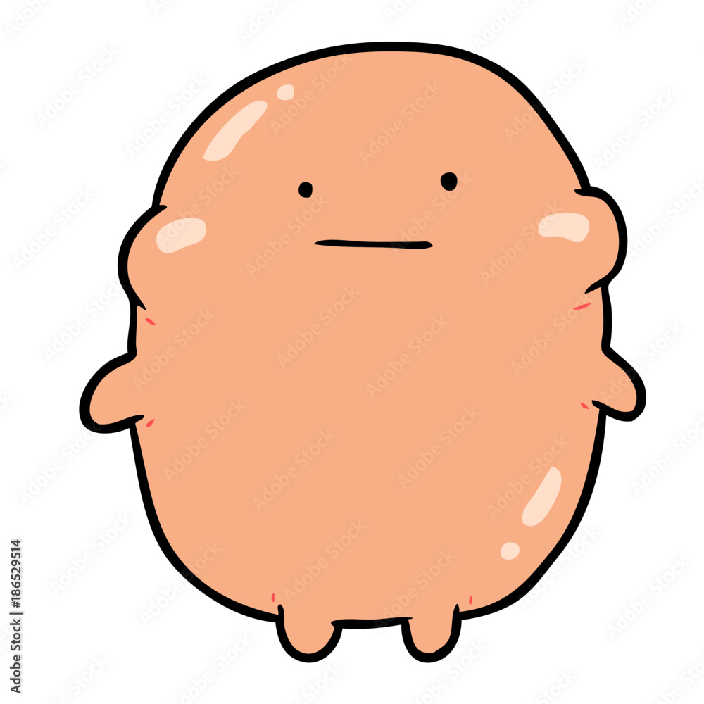 cute fat cartoon human Stock Vector | Adobe Stock