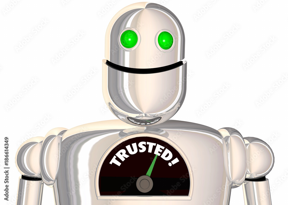 Stock-Foto „Trusted Robot Speedometer Measurement Level 3d Illustration ...