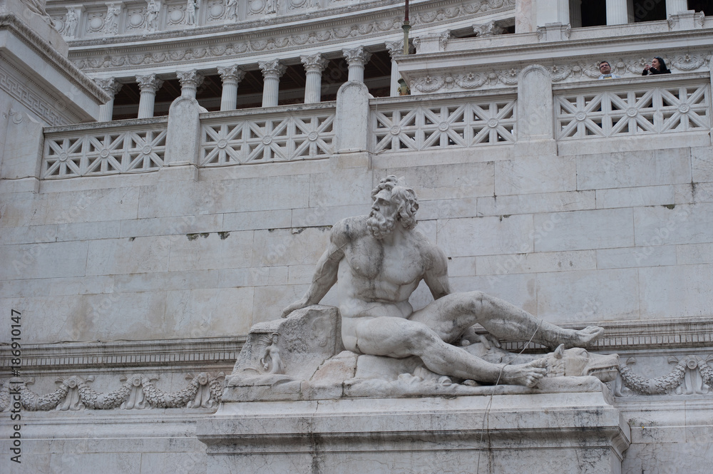 Rome Statue at Outside from Stone Marble Style of Roman Empire Artists ...
