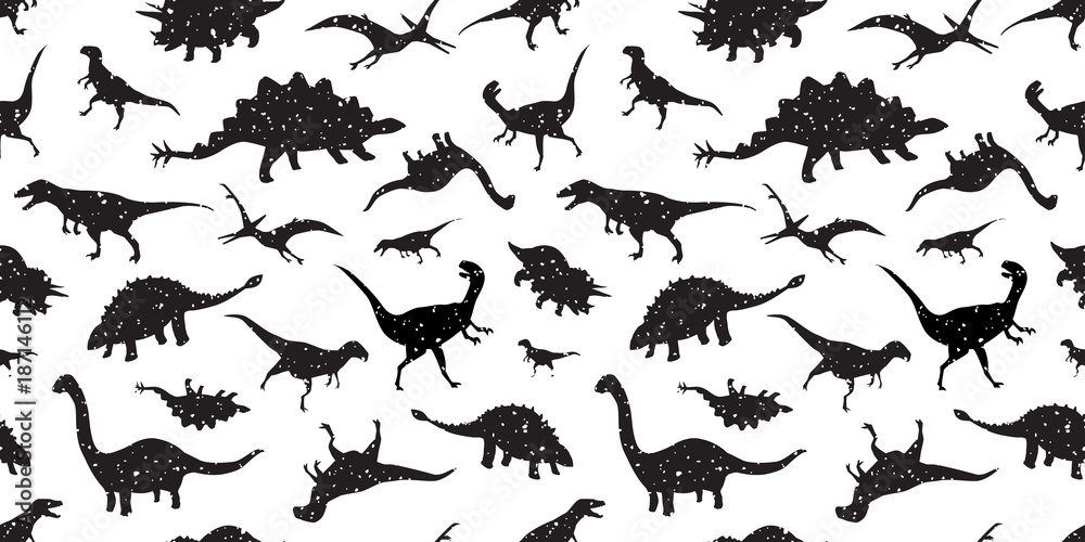 dinosaur Seamless Pattern dino vector isolated wallpaper background ...