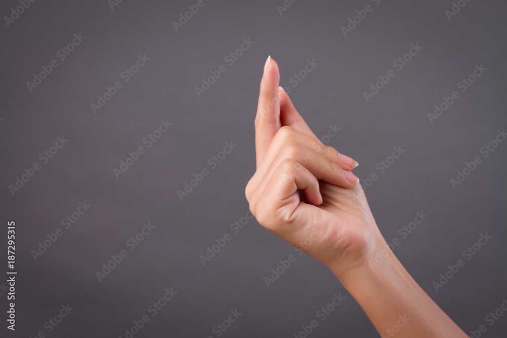 hand snapping finger studio isolated Stock Photo | Adobe Stock