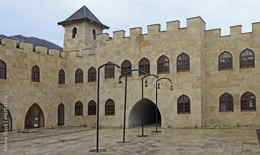 Andricgrad. Town is dedicated to Yugoslav novelist Ivan Andric Stock ...