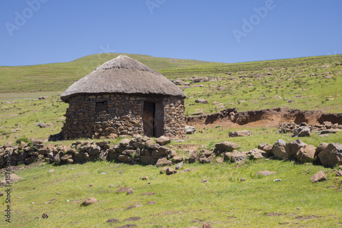 Traditional Basotho homes are round or rectangular-shaped structures ...
