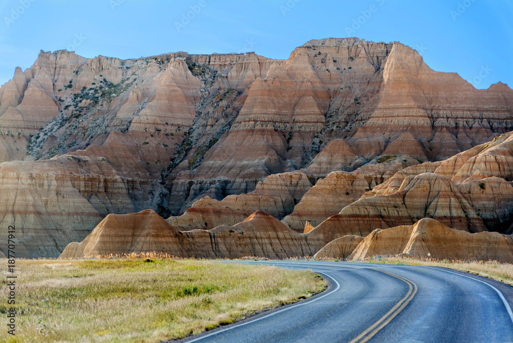 Landscape Photography of Eroded hills & mountains at Badlands National ...