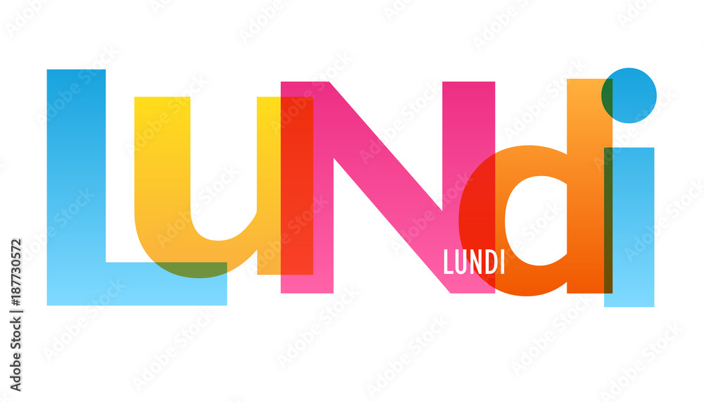 Vector de Stock JOURS DE LA SEMAINE - LUNDI | Adobe Stock