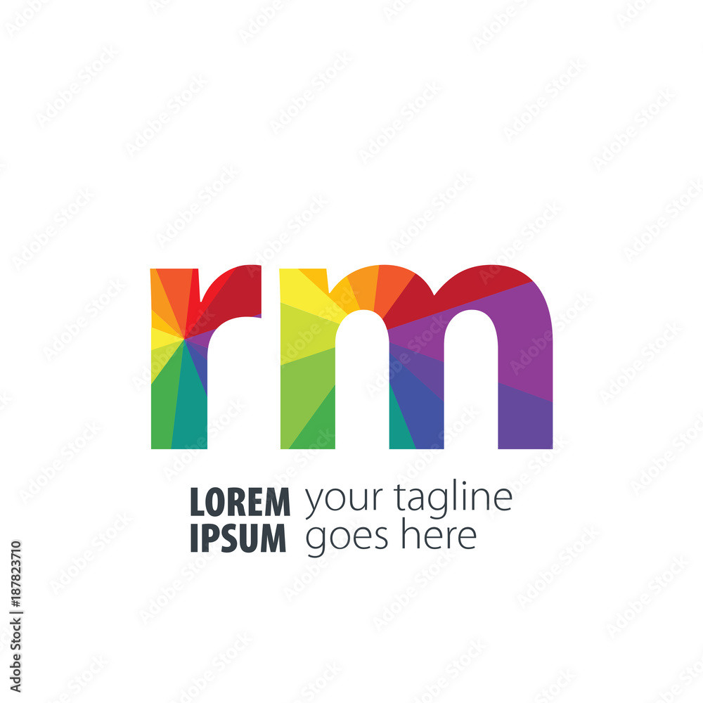 Initial Letter RM Gradient Logo Stock Vector | Adobe Stock