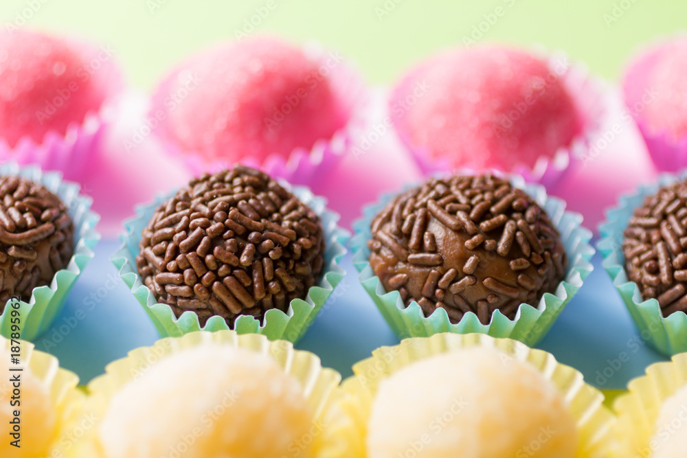 Brigadeiro Beijinho and Bicho de Pe: sweets from Brazil. Child birthday ...