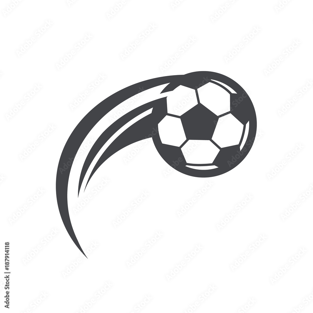 เวกเตอร์ Stock Soccer football logo icon with swoosh design | Adobe Stock