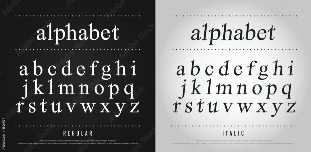 classic alphabet letters set. Exclusive Custom Letters. alphabet ...
