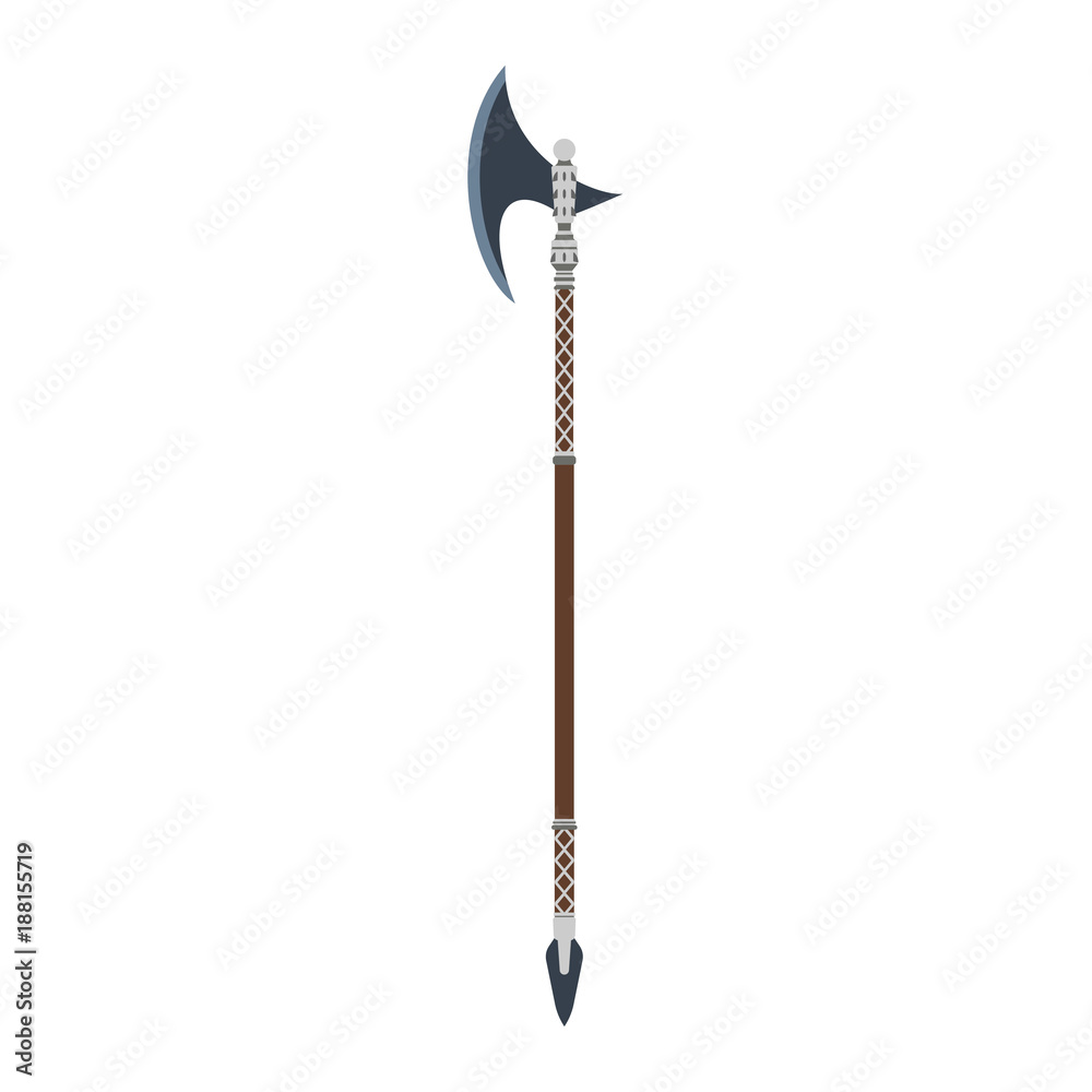 Vector halberd weapon illustration medieval ancient vintage old ...