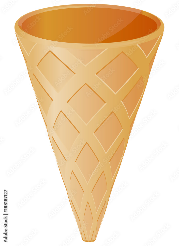 Empty ice cream cone vector image Stock Vector | Adobe Stock