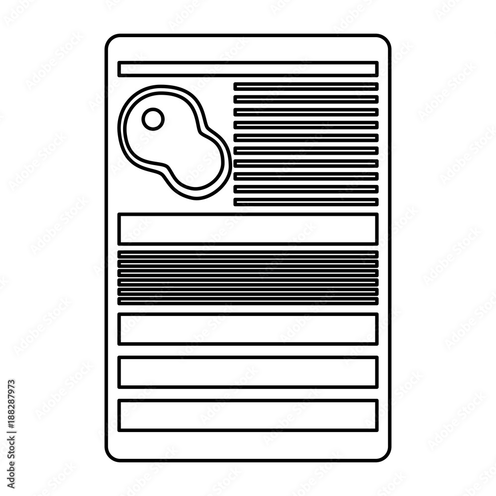 steak fillet nutrition facts label template vector illustration Stock ...