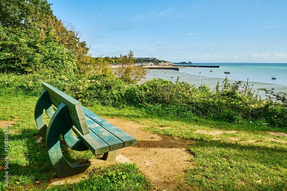 Cancale view of panoramic road, located on the coast of the Atlantic ...