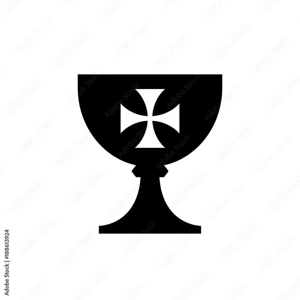 the Holy Grail (cup) — medieval mystical symbol, the source of life and ...
