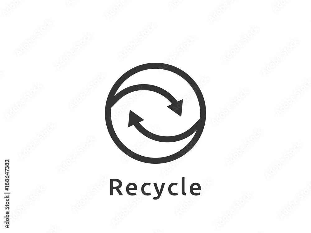 abstract recycle logo. cycle arrow symbol icon template Isolated on ...