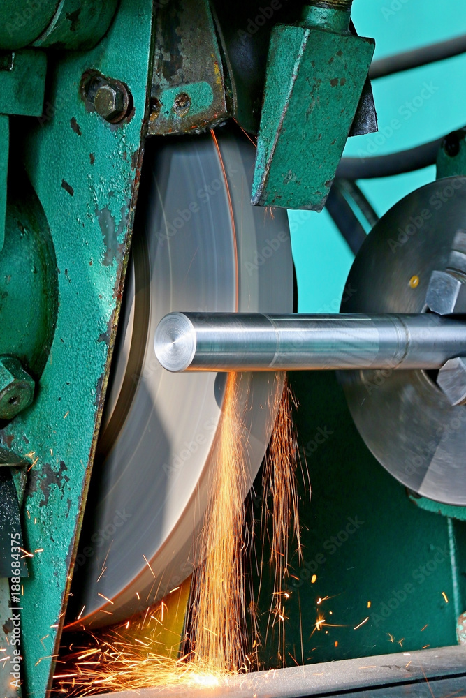 metalworking machining industry. finishing or grinding metal surface on ...