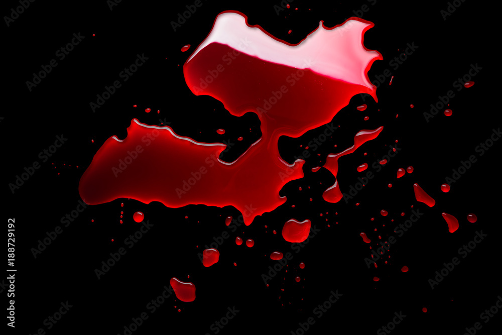 blood puddle isolated on black Stock Photo | Adobe Stock