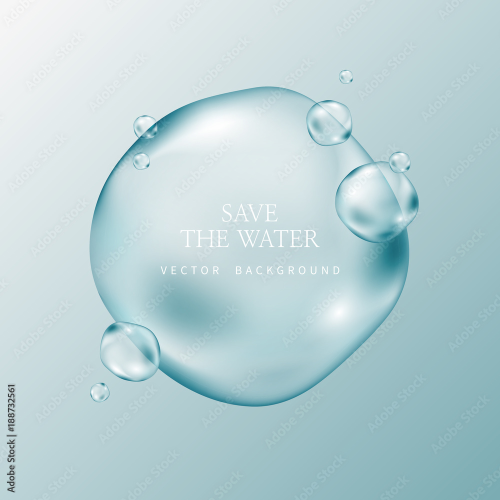 transparent water droplets Stock Vector | Adobe Stock
