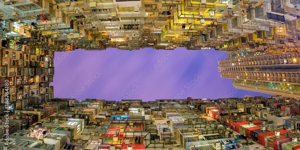 Yik Cheong Building, also known as the Monster Building, old buildings ...