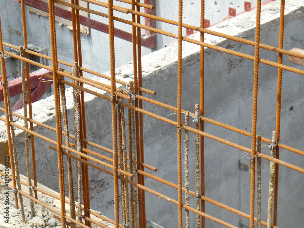 Steel reinforcement bar used to reinforced concrete at the construction ...
