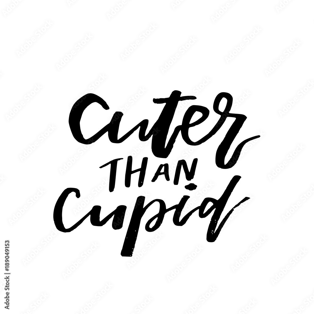 Stock-Vektorgrafik „Cuter than Cupid - Happy Valentines day card with ...