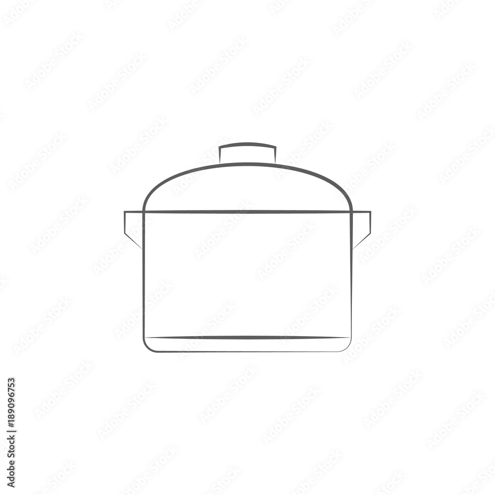 Vector de Stock logo casserole with lid icon. Elements of dishes icon ...
