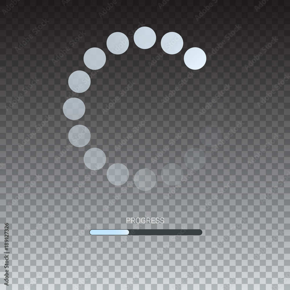 Load bar for mobile apps, web preloader. Radial load, update or ...