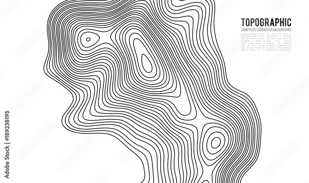 Topographic map contour background. Topo map with elevation. Contour ...