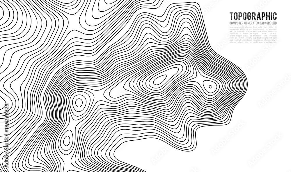 Topographic map contour background. Topo map with elevation. Contour ...