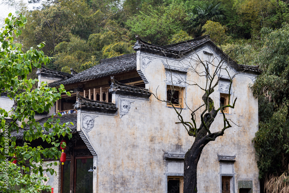 Huang ling village in Wuyuan, with typical traditional Hui homes ...