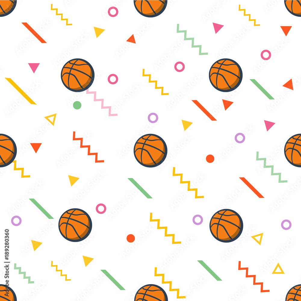 Silhouette of Basketball Ball. Geometric Pattern Basketball Background ...