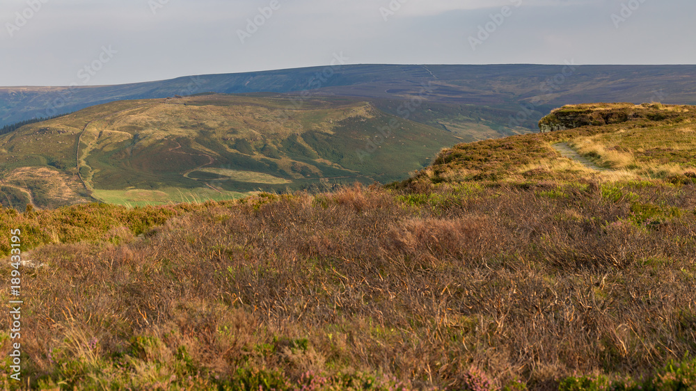 Photo Stock View across the North York Moors from Cleveland Way between ...