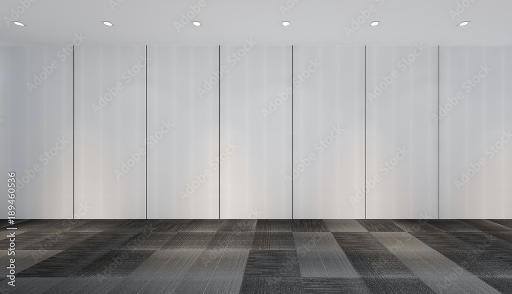 Modern Empty Room, 3D render interior design, mock up illustration ...