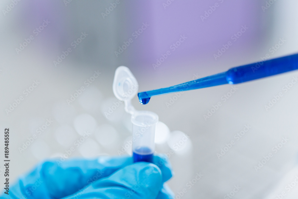 Chemical analysis in Lab. Stock Photo | Adobe Stock