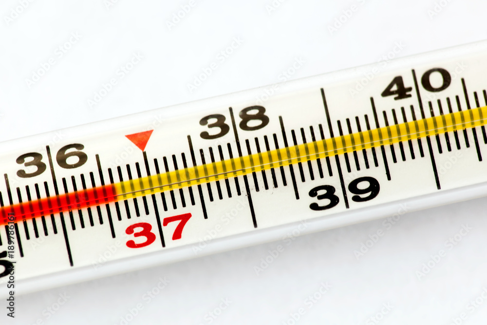 Traditional medicine thermometer for body with normal temperature 36.6 ...