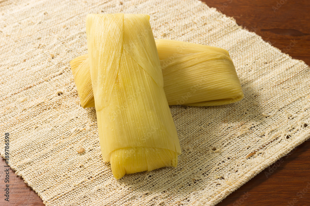 Pamonha Brazilian Tradicional Food made from corn (pamonha no fundo de ...