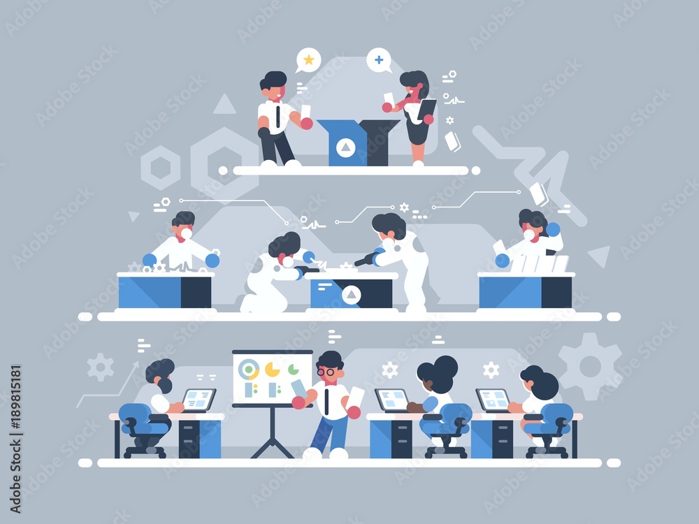 Levels of work on project Stock Vector | Adobe Stock