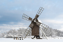 Snowy Windmill Free Stock Photo - Public Domain Pictures