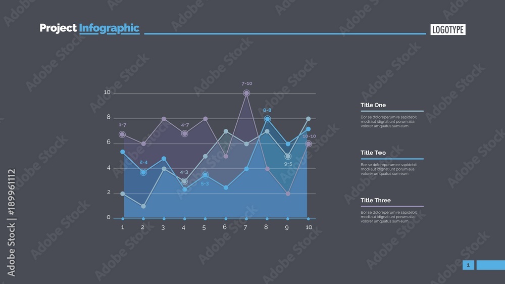Infographic line chart slide template Stock Vector | Adobe Stock