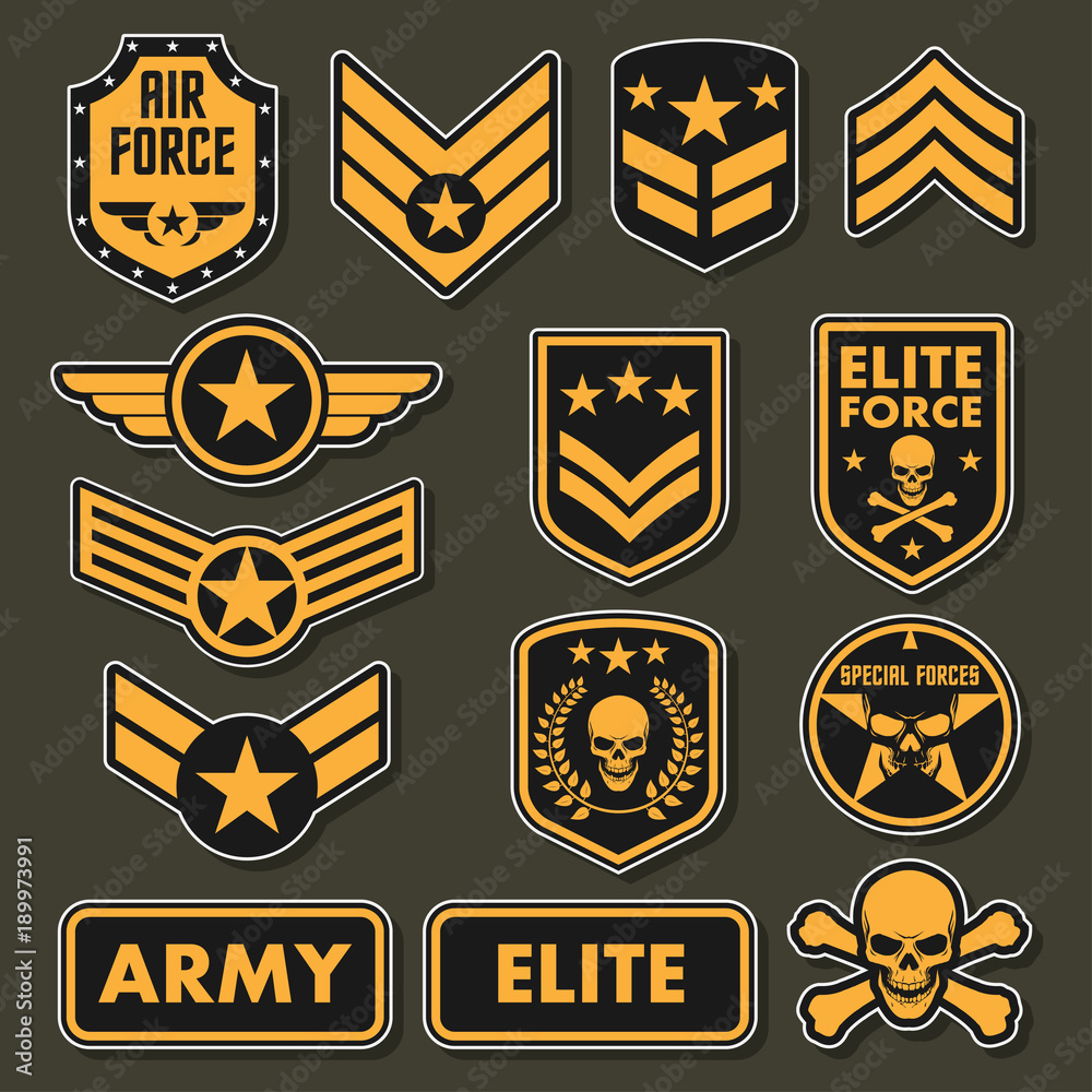 Military army badges 스톡 벡터 | Adobe Stock