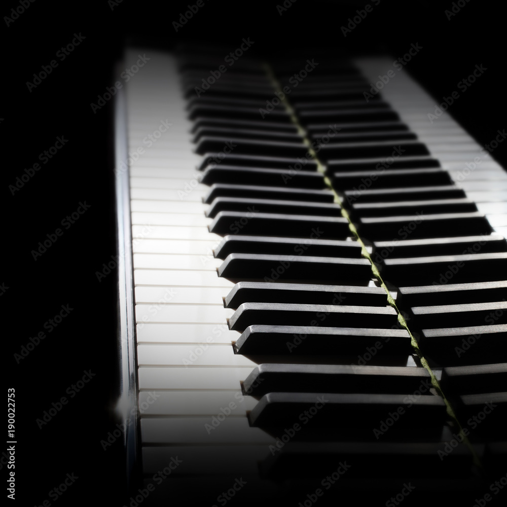 Piano keyboard. Grand piano keys Stock Photo | Adobe Stock