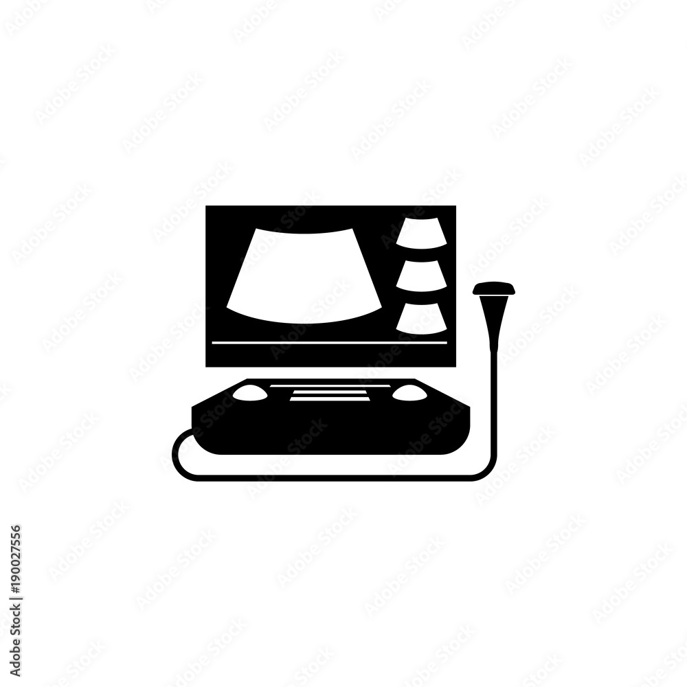 Digital Ultrasonic Diagnostic icon. Element of medical instruments ...