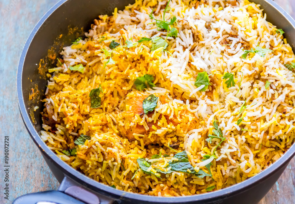 Chicken Biryani - Traditinal Indian One Pot Rice and Chicken Dish Stock ...
