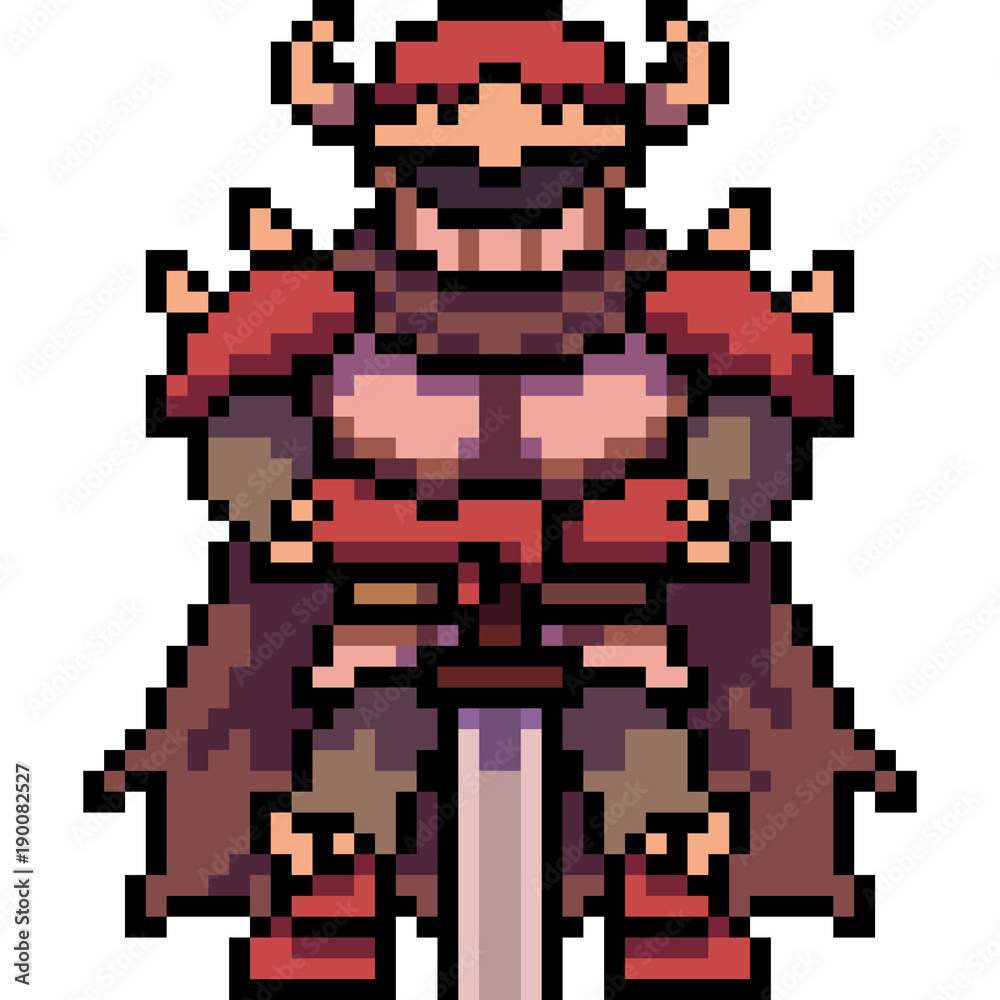 vector pixel art knight armor Stock Vector | Adobe Stock