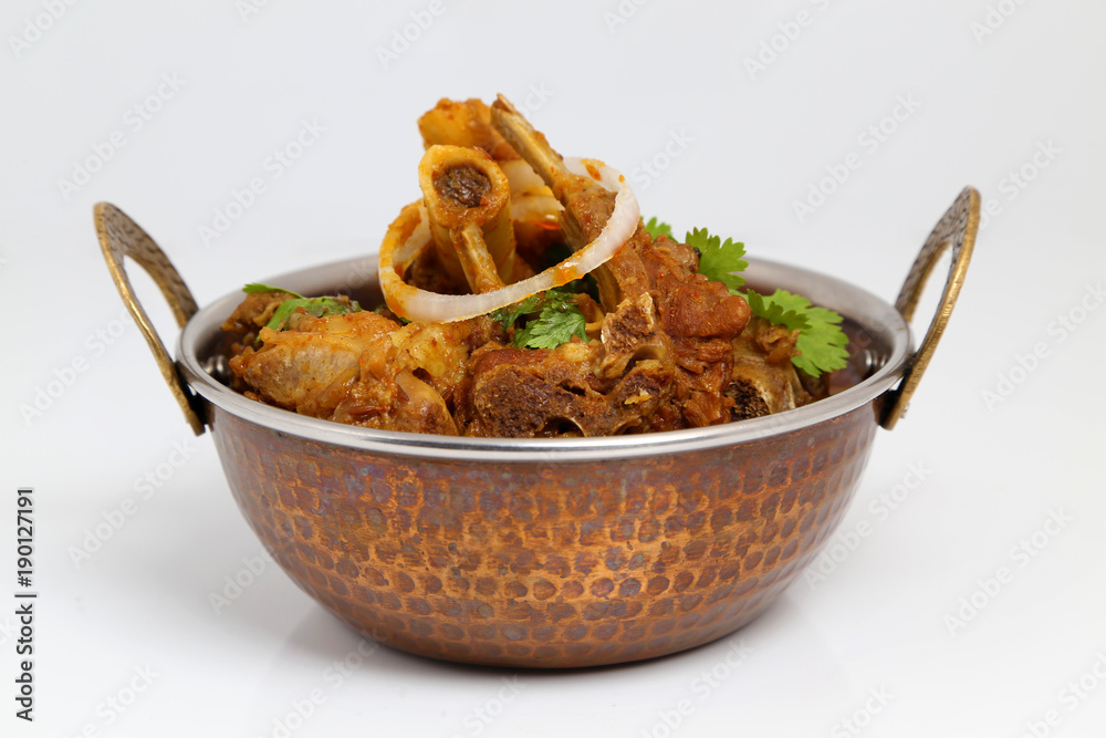 Indian or Rajasthani non veg food. Indian style meat dish or mutton ...