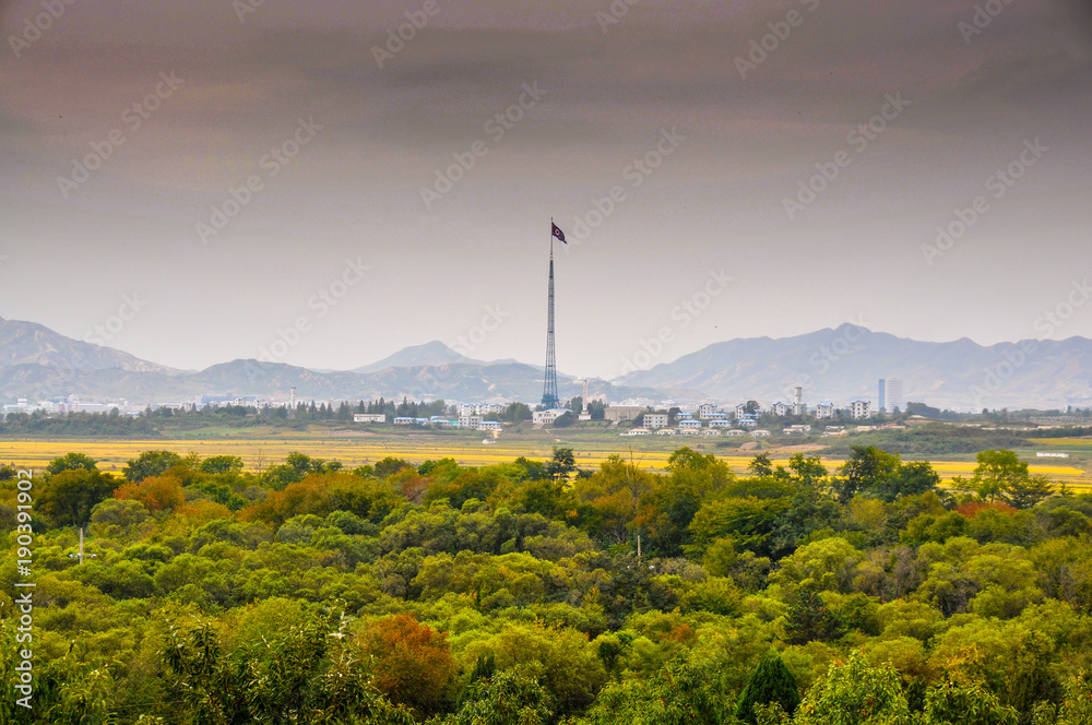 Photo Stock DMZ, SOUTH KOREA - 26 September 2014: North Korean ghost ...